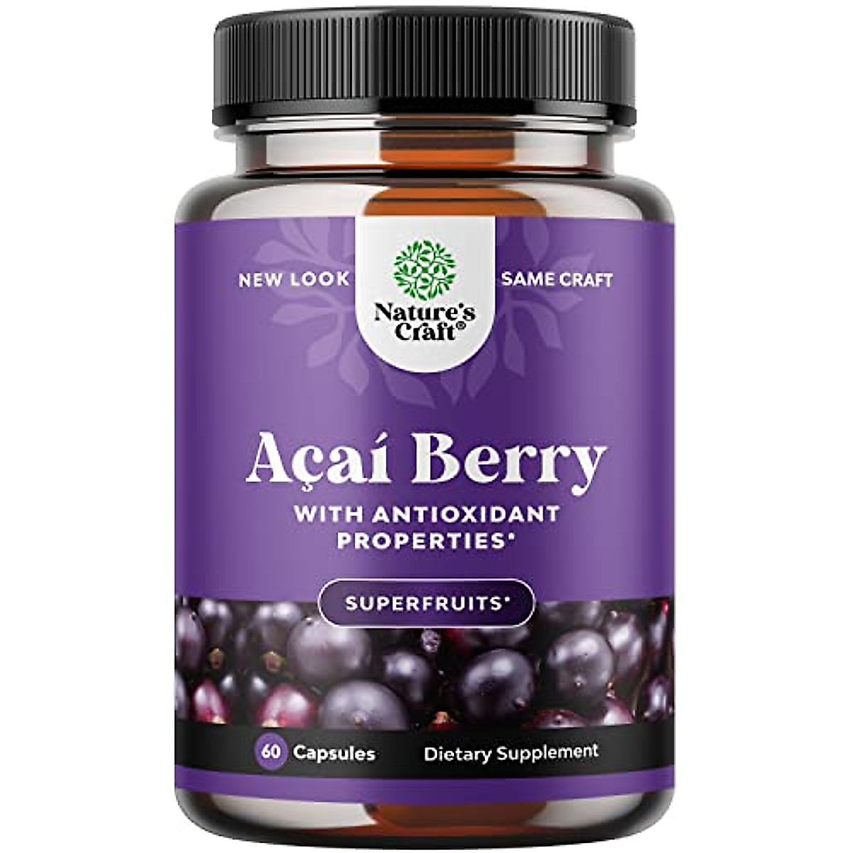 Acai Berry Capsules Antioxidant Supplement - Acai Berry Cleanse Superfood Supplement for Brain Booster Heart Health and Natural Energy Boost - Acai Capsules and Memory Supplement for Brain Health