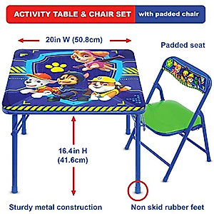 Paw Patrol Junior Table & Chair Set, Folding Table , Padded Chairs