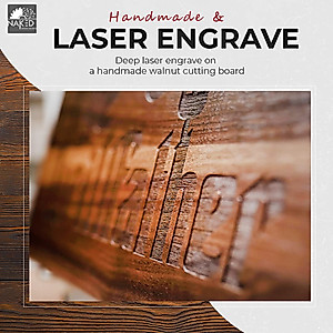 The Grillfather Cutting Board – Wooden Handmade Cutting Boards – BBQ Gifts for Men Who Like Grilling – Birthday, Christmas, or Fathers Day Gifts for Dad, Stepdad, Grandfather, or Bonus Dad