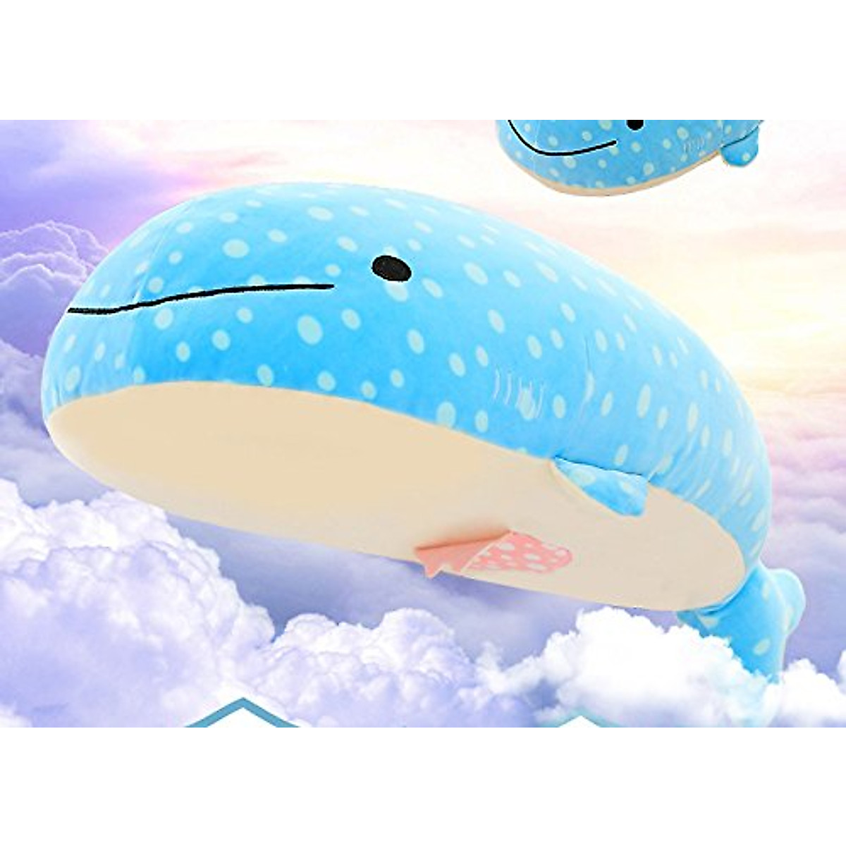 Vintoys Very Soft Blue Whale Shark Big Hugging Pillow Plush Doll Fish Plush Toy Stuffed Animals 27"
