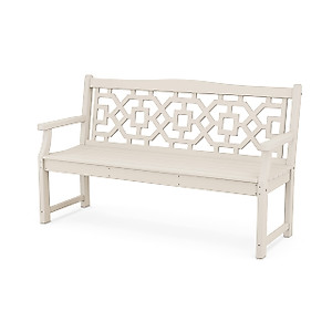 MARTHA STEWART MSTGB601SA Chinoiserie 60" Garden Bench, Sand