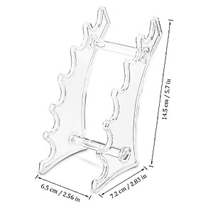 4 Pieces Plastic Pen Display Stand 6 Slots Pen Holder Eyebrow Pen Display Stand Makeup Brush Rack Organizer for Home School and Office Store Use