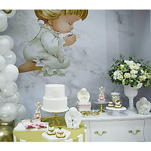 GRUPO MIRANDINHA Acrylic Round Slim Lace Cake Stand Cupcake Stand Candy Stand (White)