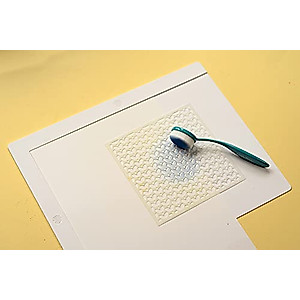 Waffle Flower Stencil Mat - Matte White Silicone Craft Mat w/Storage Bag for Ink Blending. Non-Slip, Waterproof, Heat-Resistant, Non-Stick and Non-Reflective. 9x12" Open Edge for Bigger Media Sizes.