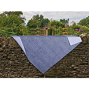 Maviss Homes Indian Traditional Handmade Patchwork Cotton Super Soft Kantha Quilt Blanket | Throw Bedspread Blanket | Bedroom Décor Throw Quilt |Home Décor; Blue