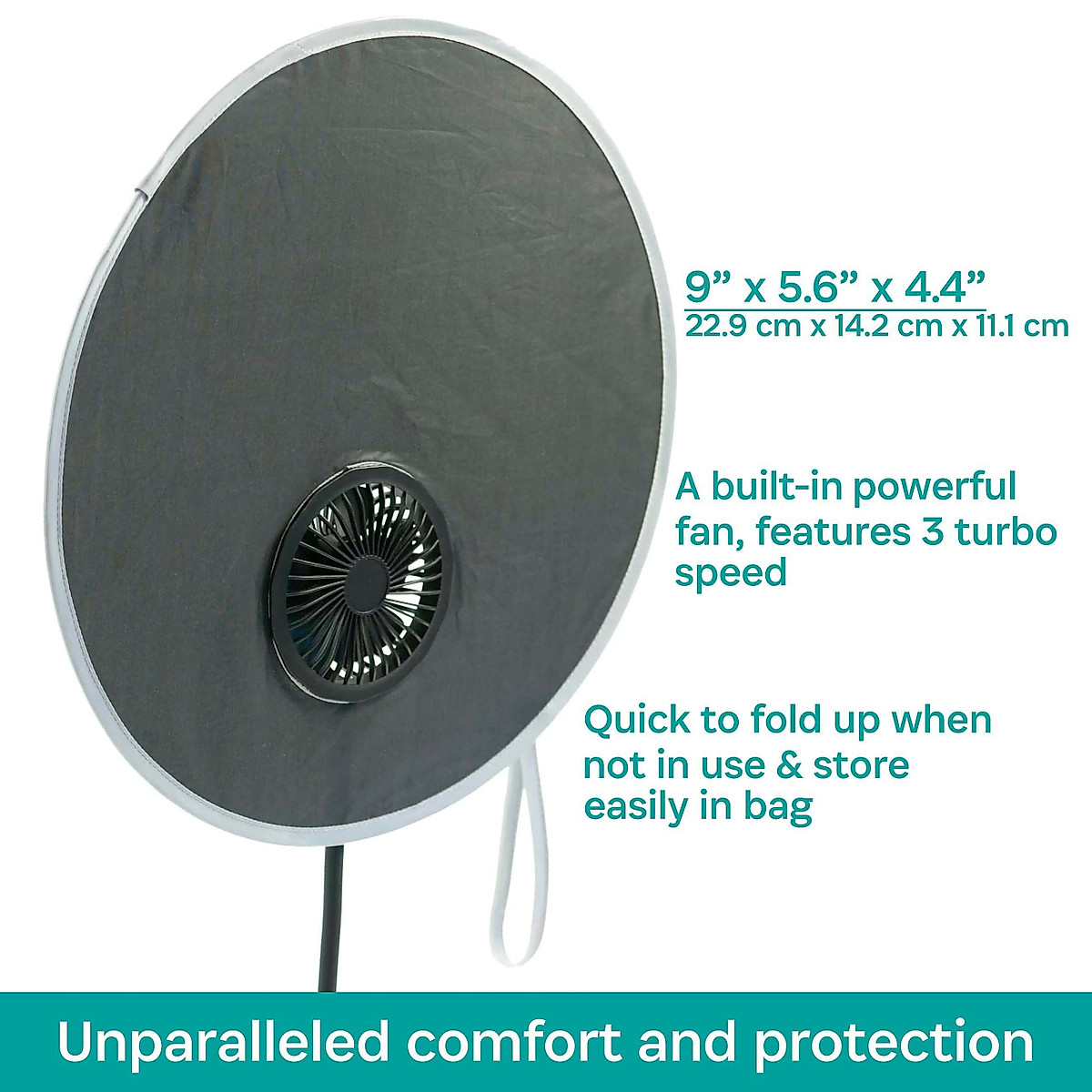 COOLSHADE UPF50 Sunshade by BUGGYGEAR - Easy Folding and Take with You Anywhere - Clamp it on a Chair or Baby Stroller - Collapsible, Compact, and Easy to Use - Protect Your Babys from The Sun