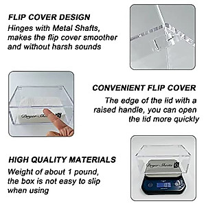 SECOPIN Dryer Sheet Holder, Acrylic Dryer Sheet Dispenser, Laundry Dryer Sheets Storage Container, Laundry Room Clear Organization Box