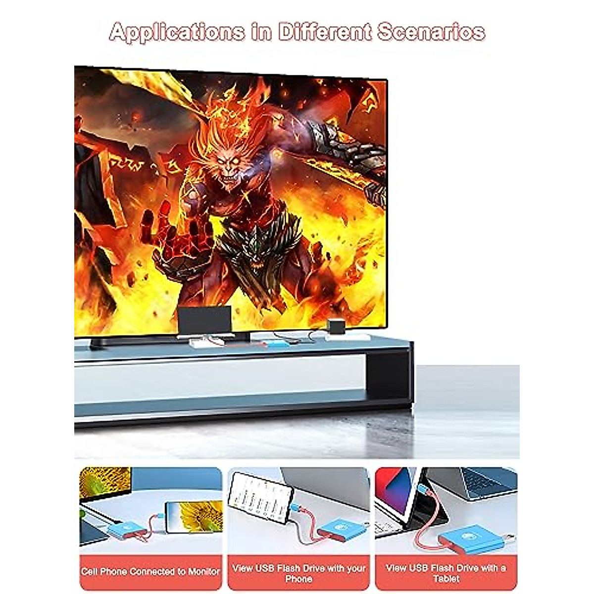 Dnkeaur Switch Dock for Nintendo Switch & OLED, Nintendo Switch Docking Station for TV,Nintendo Switch Base Accessories,Portable Switch Travel Dock,USB C to HDMI Adapter for Steam Deck/MacBook/Laptop