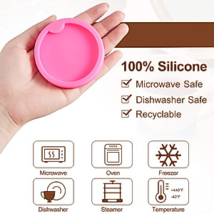 4 Pieces Silicone Resin Mold Keychain Pendant Mold DIY Coaster Mold Crafts Casting Mold Coaster Clay Mold for Homemade Coaster Jewelry Making Tool and DIY Keychain Decoration