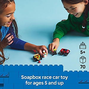 LEGO City Pizza vs. Fire Truck Race Car Pack Toy - Building Toy for Kids, Boys and Girls, Ages 5+ - Gift for Birthdays and Holidays - Includes Chef and Firefighter Minifigures - 60458