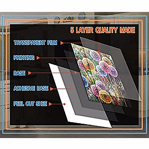 Colourful Dandelion Painting Kitchen Dishwasher Cover Magnetic Sticker,Refrigerator,Washing Machine Magnet Panel Decal,Flower Dryer Decorative Floral Cover for Home Decor 23in W x 26in H