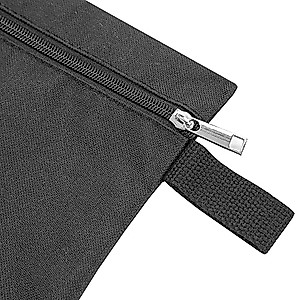 EZEKMAF Zipper Pencil Bags, 2 Pc Pen Pouches, 9 By 6.7 Inch 600D Oxford Fabric Water Resistant Markers Eraser Zippered Bag Pouch, Office School Suppliers, Cosmetic, Makeup Small Tools Bulk, Black.
