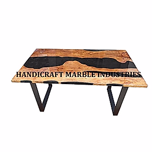 Epoxy Table Live Edge Wooden Table Epoxy Resin River Table Natural Wood Dining table Natural Epoxy Table Resin Table