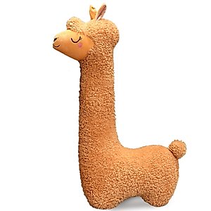 Deaboat 40" Giant Alpaca Plush Pillow Llama Stuffed Animal Toys Llama Long Body Plushie Home Decor for Girls Kids Adults