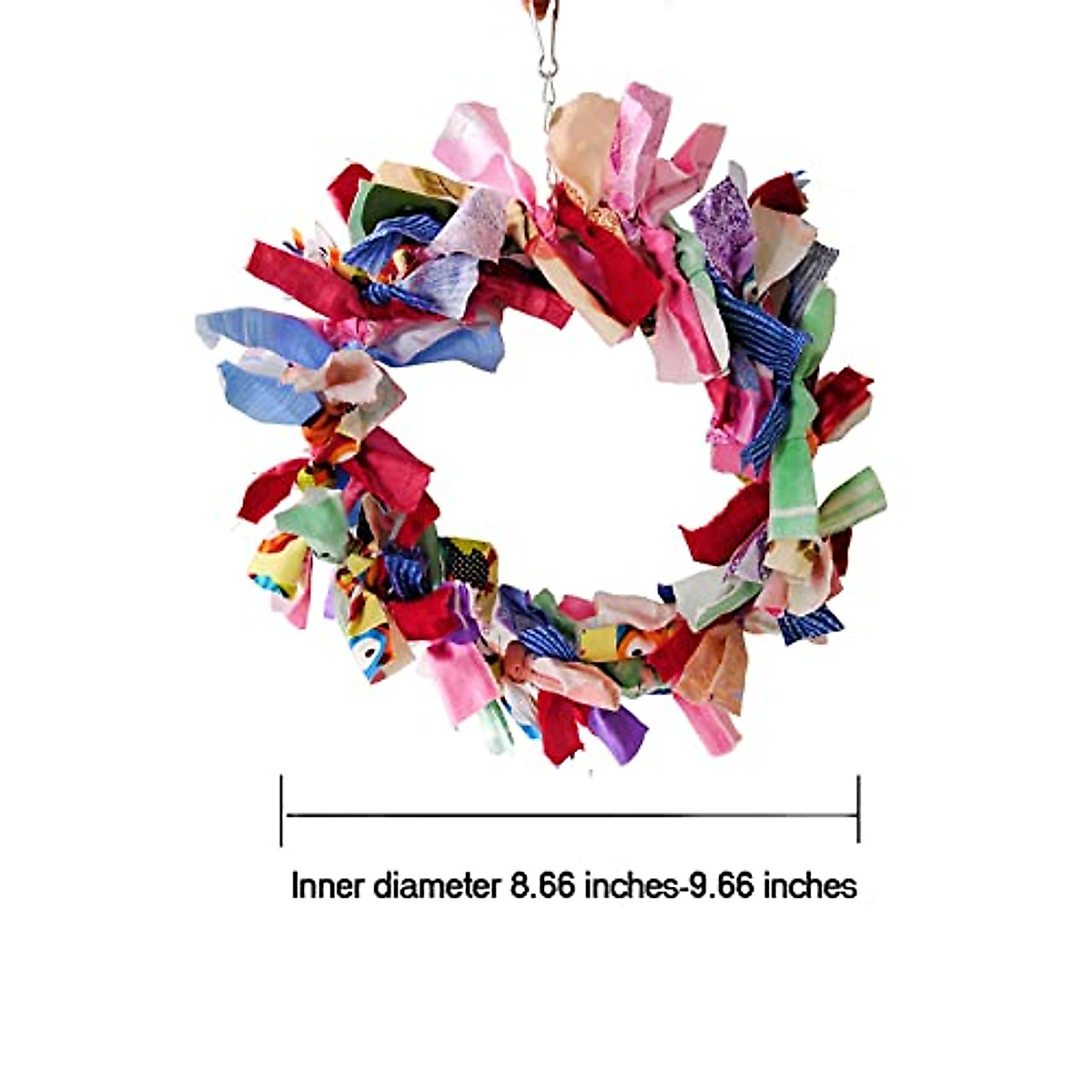 Litewoo Parrot Swing Toy Chewing Garland Toy Pendant Beautifully Decorated for Bird Parakeet Cockatiel Canary Macaw Budgie Lovebirds Conures Finches