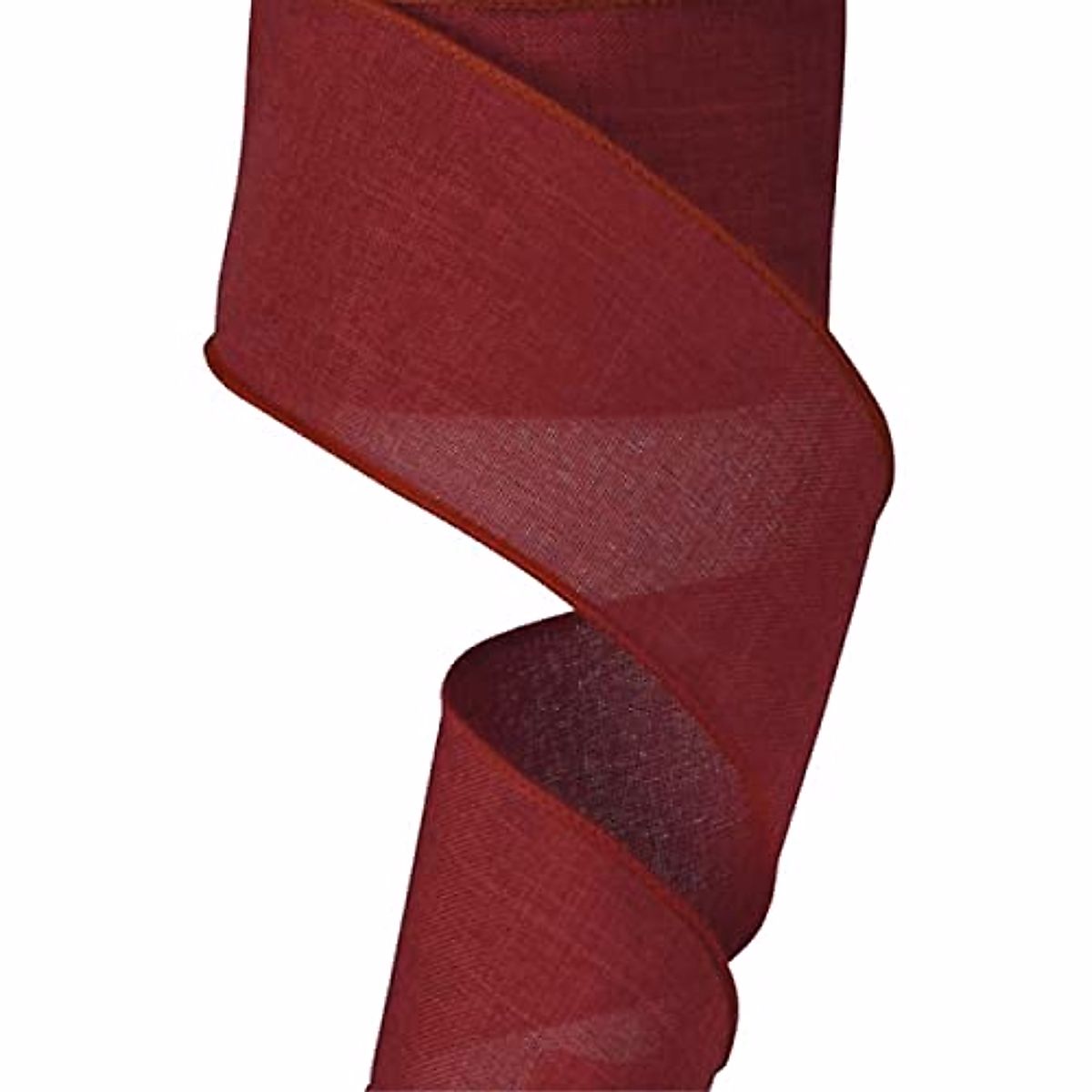 Solid Canvas Wired Edge Ribbon, 10 Yards (Burgundy, 2.5 Inches)