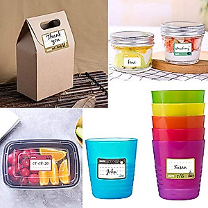 600Pcs Daycare Labels, Removable Write On Baby Food and Bottle Date Labels for Day Care, 12 Animal Designs Cute Stickers, 1.7 x 1.2 Inches