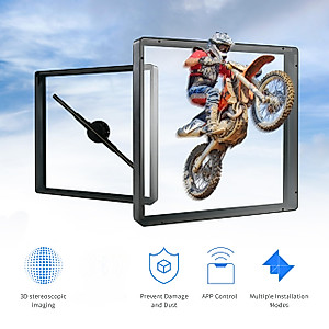 GIWOX 3D Hologram Fan, Large Hologram Fan Displays w/720 Pcs LED Beads, 1080P High Definition Holographic LED Fan Support iOS Android APP, PC(Windows), Cloud System 25.6 Inch