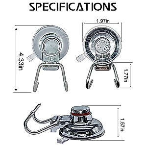 INSTAGOBO Suction Cup Hooks, Heavy Duty Suction Hooks for Shower Kitchen Glass Mirror Tile, Loofah Coat Robe and Towel Hooks Waterproof and Rustproof,Chrome-Plated Bathroom Kitchen Hooks (4 Pack)