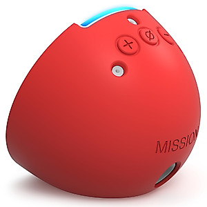 Echo Pop Bundle: Includes Echo Pop | Glacier White & Made For Amazon Sleeve | Red