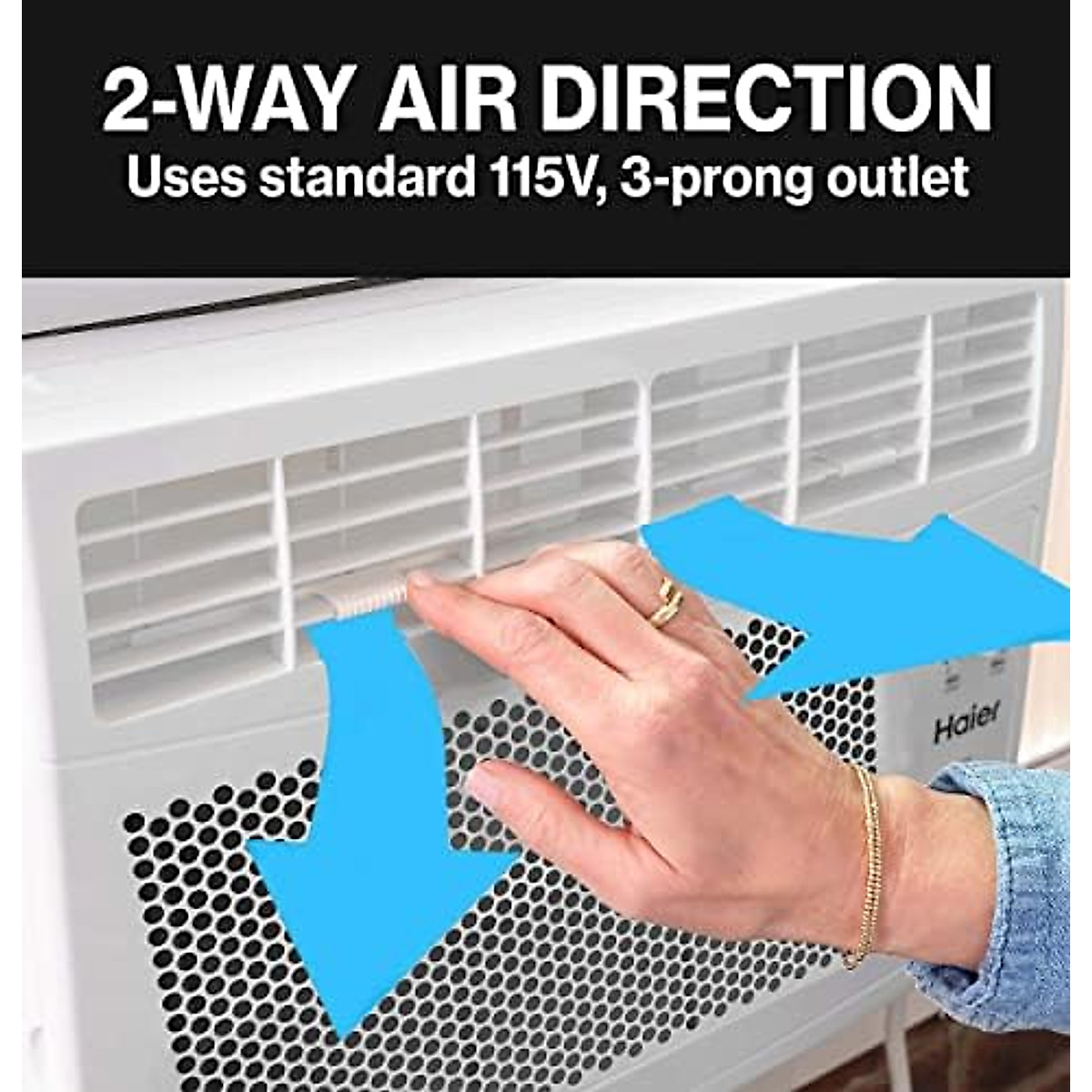 Haier Electronic Window Air Conditioner 6000 BTU, Efficient Cooling for Smaller Areas Like Bedrooms and Guest Rooms, 6K BTU Window AC Unit with Easy Install Kit, White