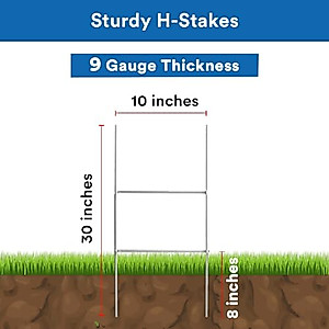 Open House Real Estate Signs – 18x24 Inches 5 Pack Set - Double Sided Red Property Yard Sign Bulk Pack - Includes 5 Heavy Duty Rust Free H Wire Stakes - Large Directional Arrows Realtor Agent Supplies