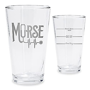 Bad Bananas Male Nurse Gift - Murse 16 oz Pint Beer Glass - Funny Father's Day Nursing Gift Ideas For Men Coworkers - Male Nurse Gifts