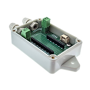 qBoxMini AFC DIY IOT Enclosure Kit (No SMA), IOT Enclosure for Feather ESP32 Cellular LoRa WiFi Arduino Board, Waterproof IP65 Enclosure with Glands, prototyping PCB and connectors Set