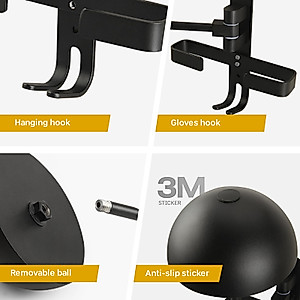 OPSOOPI Metal Helmet Holder Wall Mounted Motorcycle Helmet Holder, 180° Motorcycle Helmet Rack Helmet Hanger -2 Pack(2.6 inch)