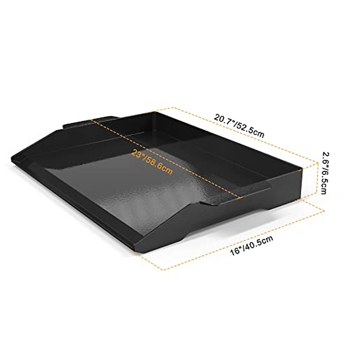 Onlyfire Chef Universal Porcelain-enameled Cast Iron Cooking Griddle, Non-Stick Grill Plate with extra high sidewalls for All Gas Grills and 4 Burner Range Oven