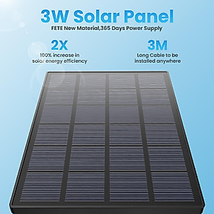 ieGeek Security Camera Outdoor, 2K Wireless WiFi 360°PTZ Camera, Solar Security Camera Battery Powered,Surveillance Camera with Spotlight/Siren/Motion Detection/3MP Color Night Vision,Works with Alexa