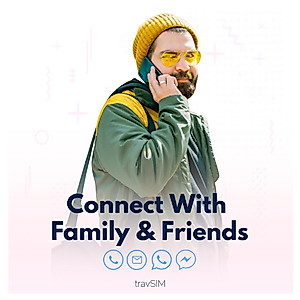 travSIM Prepaid SIM Card USA | Uses The AT&T Network | 50GB Mobile Data at 4G/5G speeds | US SIM Card has Unlimited National Calls & Texts | US Mobile SIM Card 30 Days