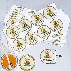 Stickers with A Little Yummy for Your Yummy 64 Pcs, 2 inches Stickers for Winnie The Pooh Stickers, Gift for Party Favors, Baby Shower, Honey Jar, Wedding Favors