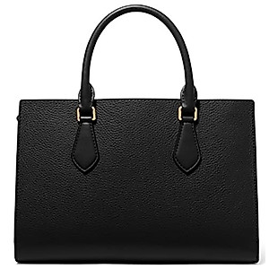 MICHAEL MICHAEL KORS Women's Valerie Pebbled Leather Satchel Cream, Medium