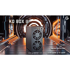 New Goldshell KD Box II Kadena KDA ASIC Miner Dual Mode 5TH/s 400W or 3.5TH/s 260W with 110V-240V 750W PSU and Cord(KD Box II)