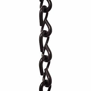 RCH Hardware CH-S51-16-BLK-3 Fixture Chain, Black, 14 Gauge