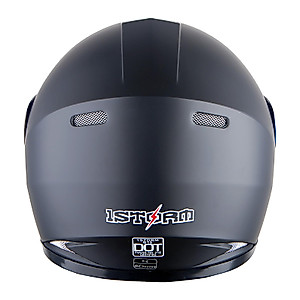 WOW Motorcycle Full Face Helmet Street Bike BMX MX Youth Kids Matt Black