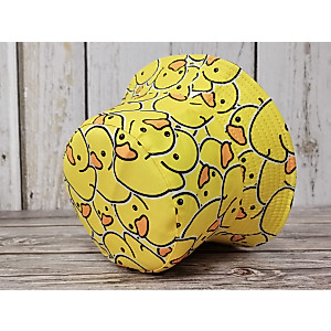 Enodtter Yellow Duck Bucket Hat for Men Women Teen Girl, Packable Reversible Printed Sun Hats, Fisherman Outdoor Summer Travel Beach Caps