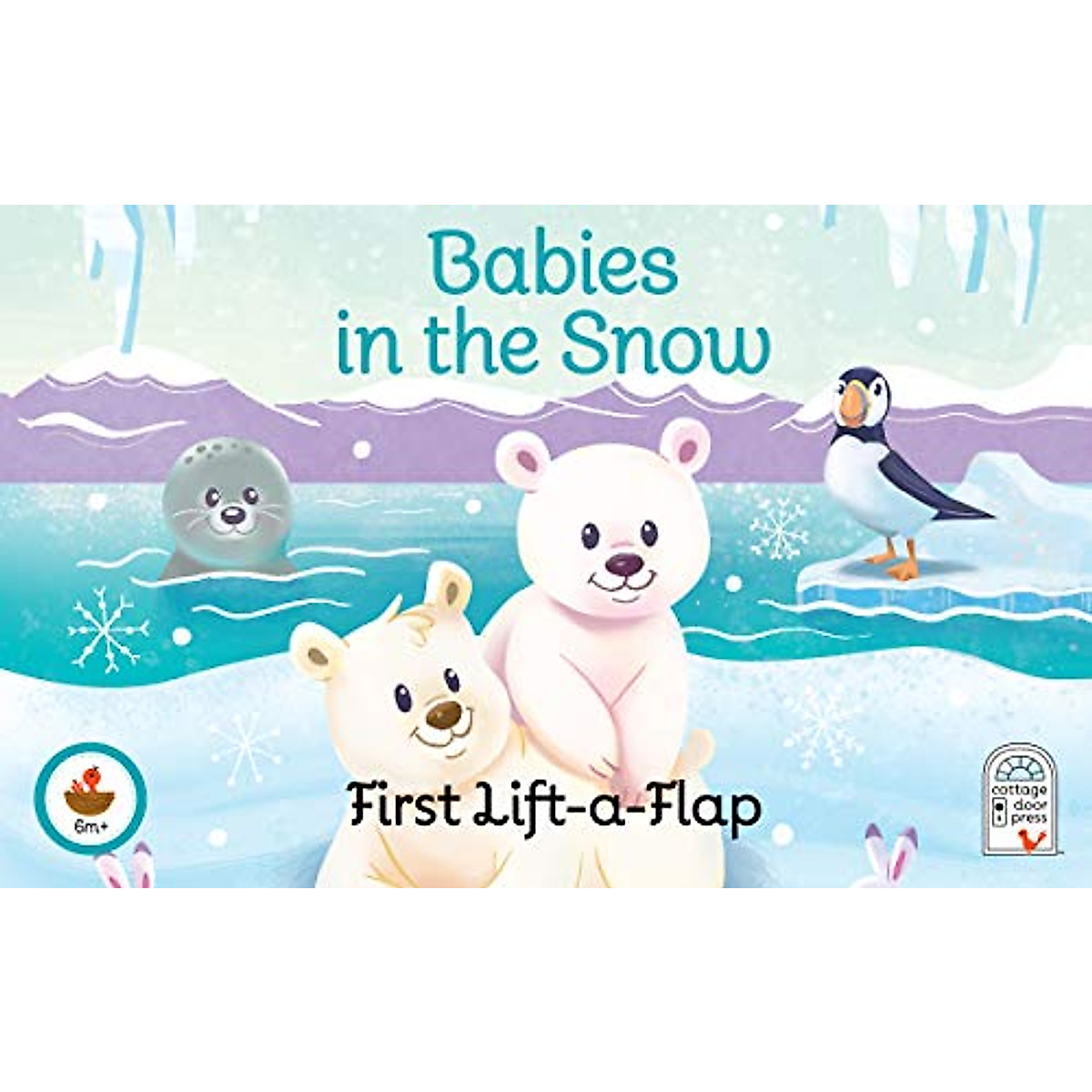 Babies in the Snow Gift Set: Includes Lift-A-Flap Board Book and Cuddly Plush Toy Friend for Birthdays, Baby Showers, Christmas and Easter Basket Stuffers Ages 0 - 4