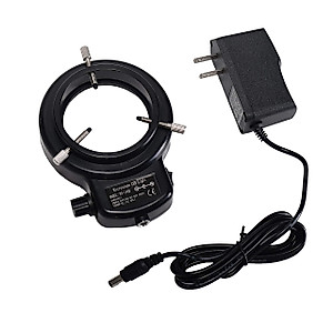 HAYEAR 144 LED Ring Light Lamp Illuminator Lighting Sourse for Industry Stereo Microscope Camera with Power Adapter HY-144B