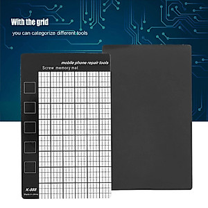 Magnetic Screw Pad,Universal Multifunctional Magnetic Mat,Grid Design Magnetic Mat With Note Box,For Absorb Screw,Mark The Position Of The Screw And Organize Parts