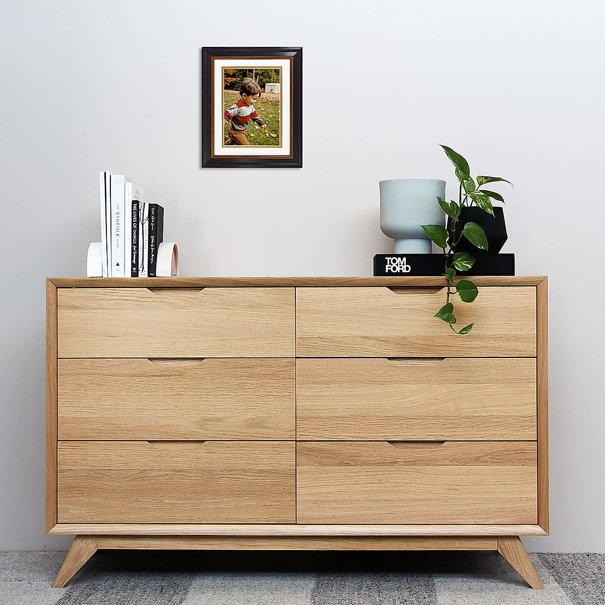 Golden State Art , 8x10 Black Gold & Burgundy Color Frame - White/Gold Double Mat for 6x8 Photos - Easel Stand - Wall Display or Table Top - Real Glass