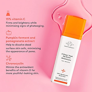 Drunk Elephant C-Firma Day Serum. Brightening and Tightening Face Serum with 15 Percent Ascorbic Acid (1 Oz / 30 mL)