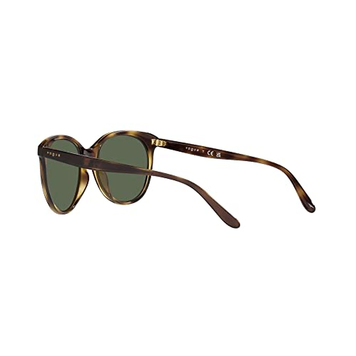 Vogue Eyewear Women's VO5453S Round Sunglasses, Dark Havana/Dark Green, 53 mm