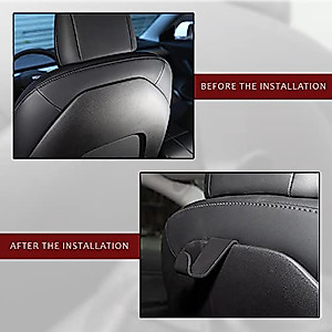 CoolKo Tesla Aluminum Alloy Hooks Seat Headrest Bag Holder Garment Clothes Coat Hangers - Model S X 3 Y (Set of 2)