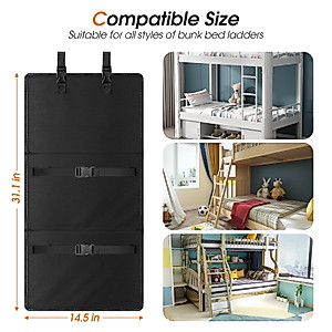 Ligebul Bunk Bed Ladder Cover,Kiddies Bunk Bed Ladder Cover Ladder Guard Pads to Prevent Kids from Climbing Ladders Cover, Black