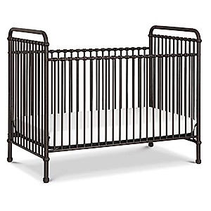 Namesake Abigail 3-in-1 Convertible Metal Crib in Vintage Iron, Greenguard Gold Certified