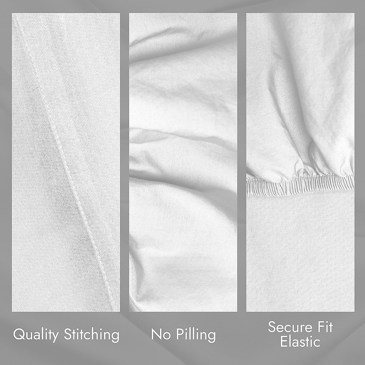 Threadmill 100% Organic Cotton Sheets for King Size Bed | GOTS Certified Hotel Percale Sheets | Deep Pocket King Sheets | 4 Piece King Size Sheets | White Sheets
