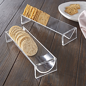 Huang Acrylic Clear Cheese & Cracker Tray Set (Cracker Holder Set)