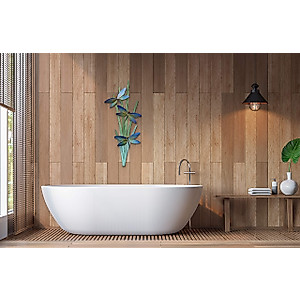 T.I. Design Dragonflies in Marsh Contemporary Coastal Lakehouse Lodge Farmhouse Metal Wall Decor